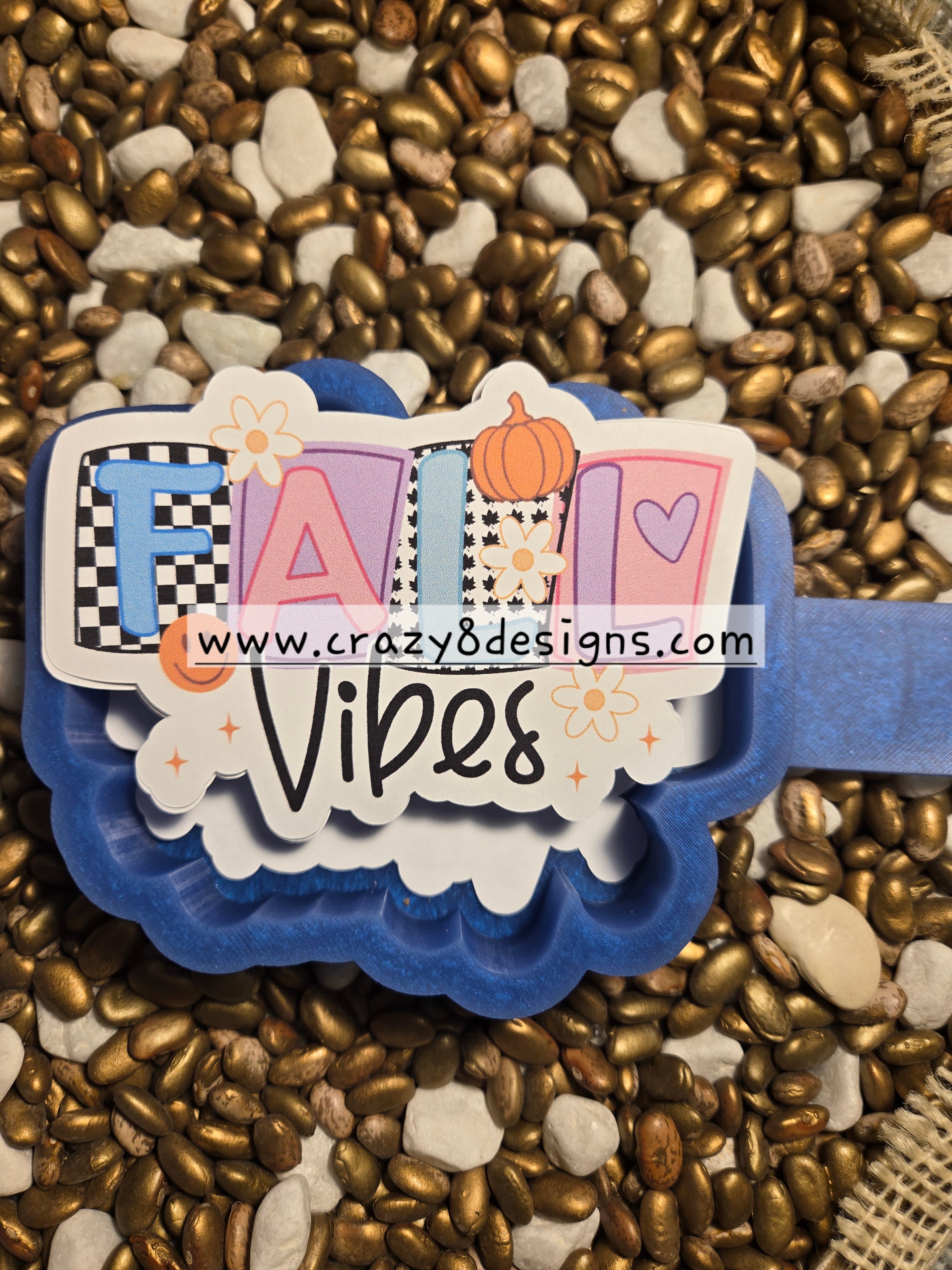 1804. Fall Vibes Card Stock Freshie Mold – Crazy 8 Design
