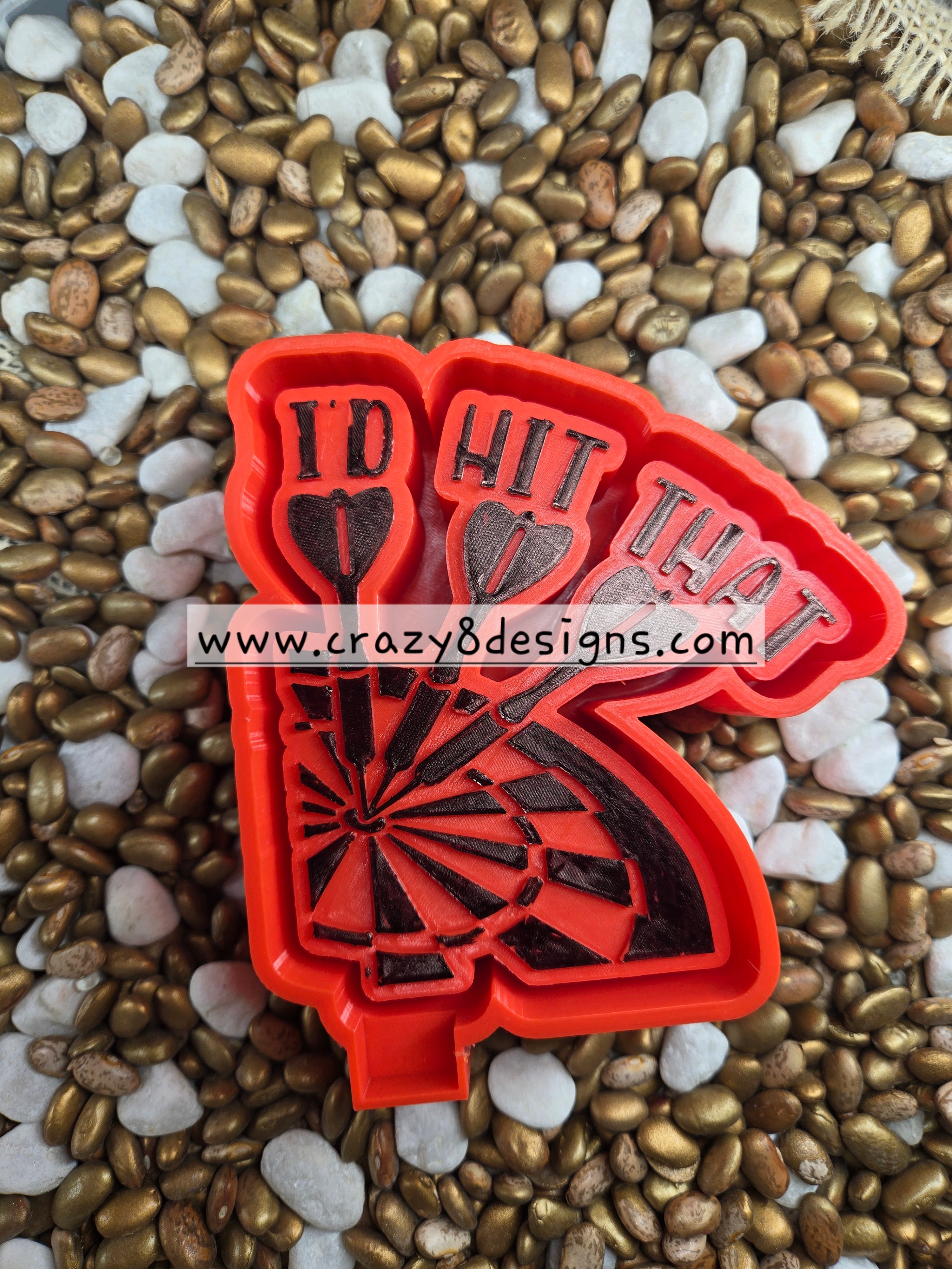 1959. I'd Hit That Darts Freshie Mold – Crazy 8 Design