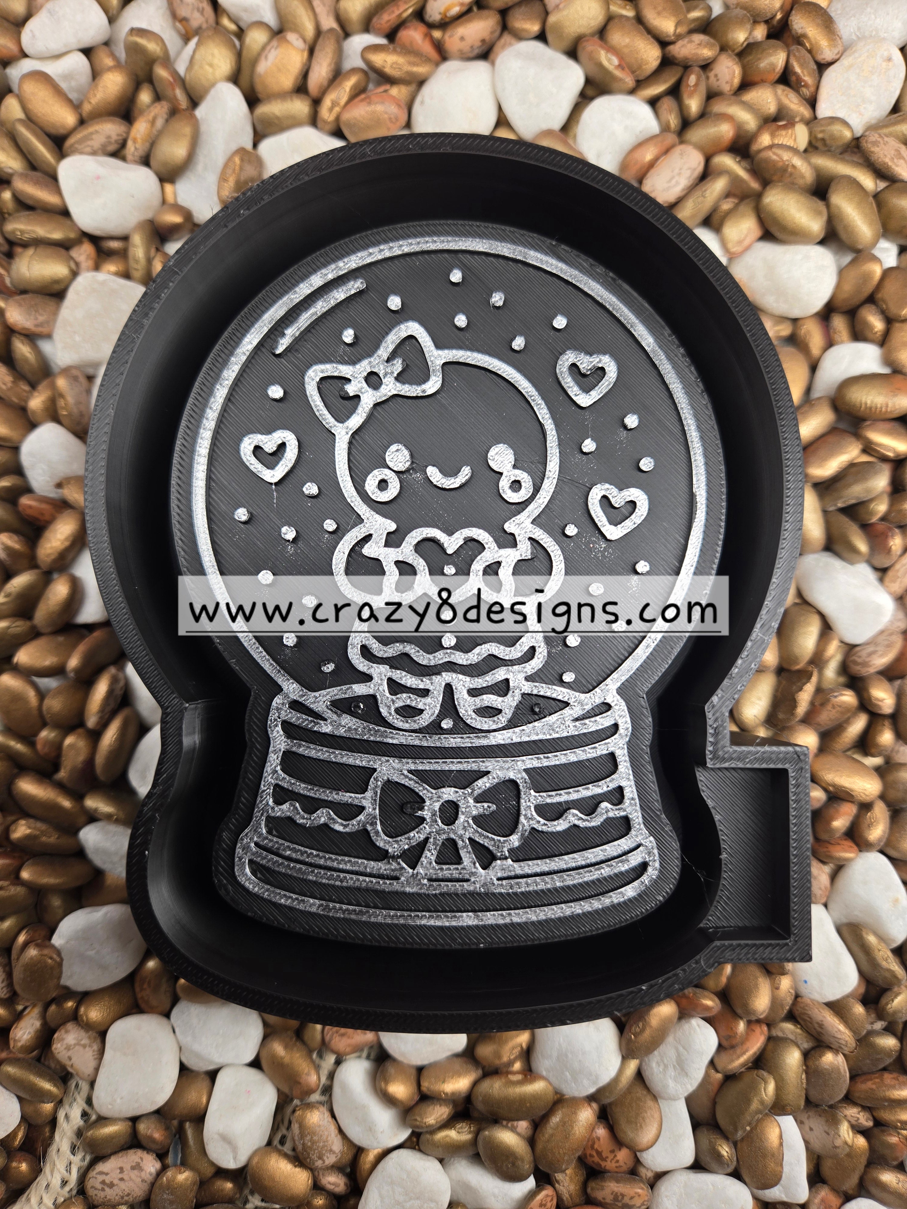 2059. Snow Globe Freshie Mold – Crazy 8 Design