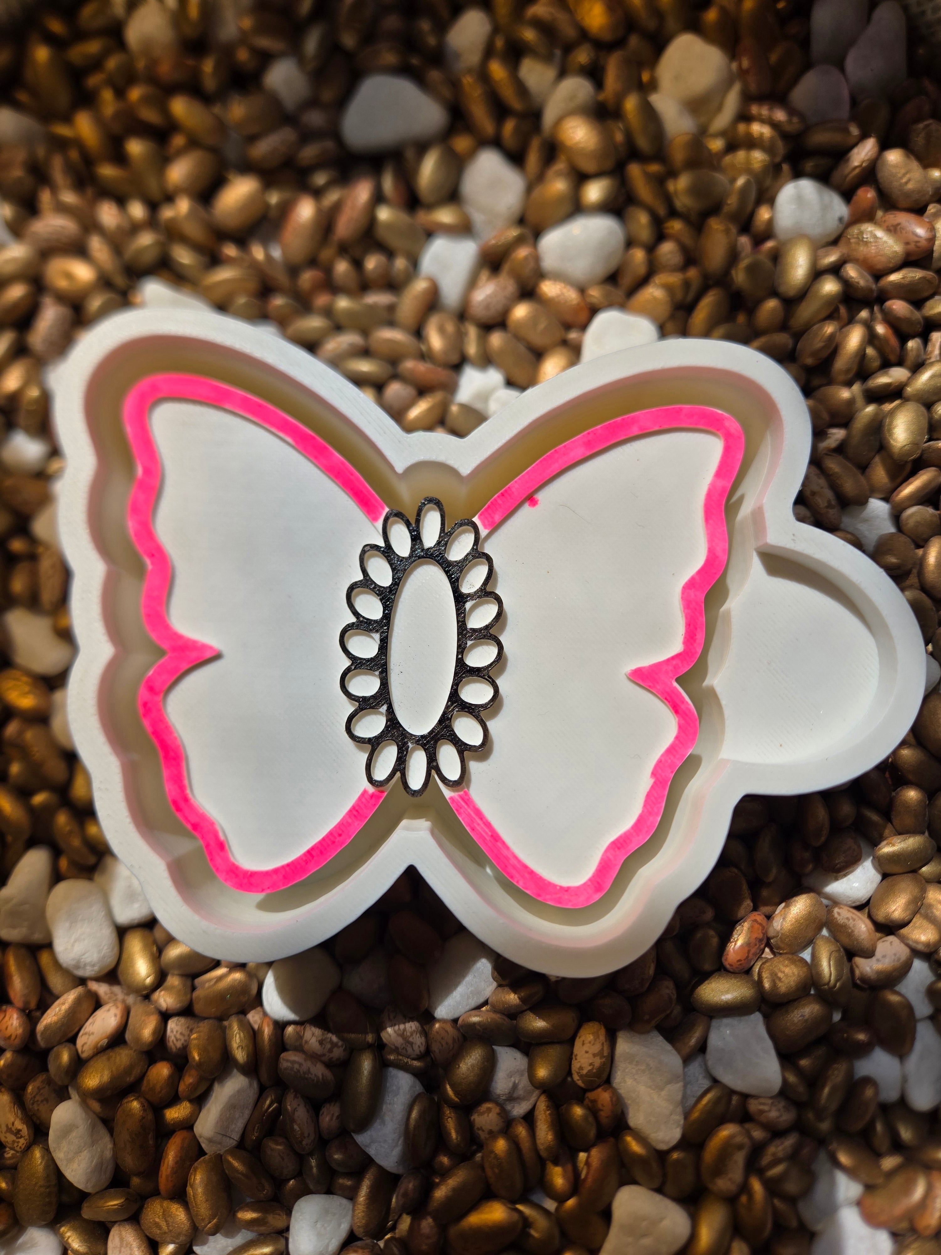 1238. Turquoise Butterfly Freshie Mold – Crazy 8 Design